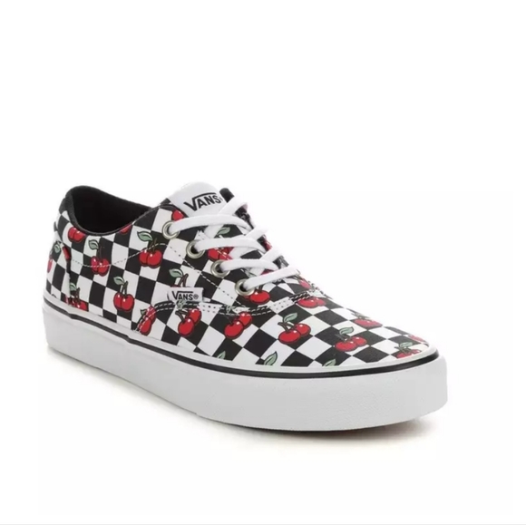 Vans | Shoes | Vans Checker Cherry Design | Poshmark